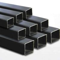 China Carbon Black Iron Painted Seamless Square Steel Tube 75x35mm Q235 for Construction for sale