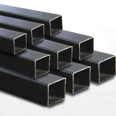 China Carbon Black Iron Painted Seamless Square Steel Tube 75x35mm Q235 for Construction for sale