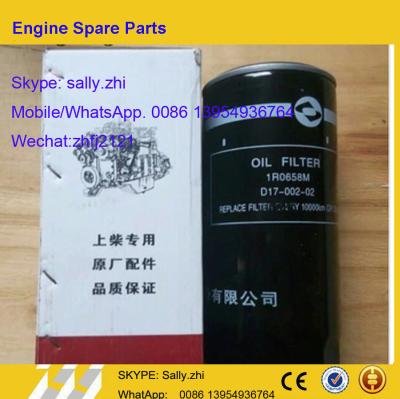 China brand new  oil filter 1R0658M,  D17-002-02 , Shangchai engine parts for shangchai engine C6121 for sale