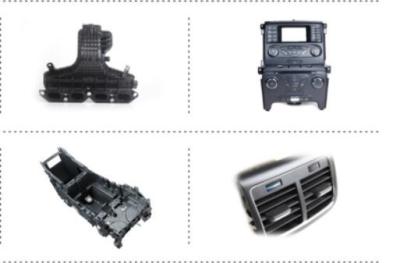 China Texture PA66 Automotive Interior Plastic Parts Plastic Injection Molding Service for sale