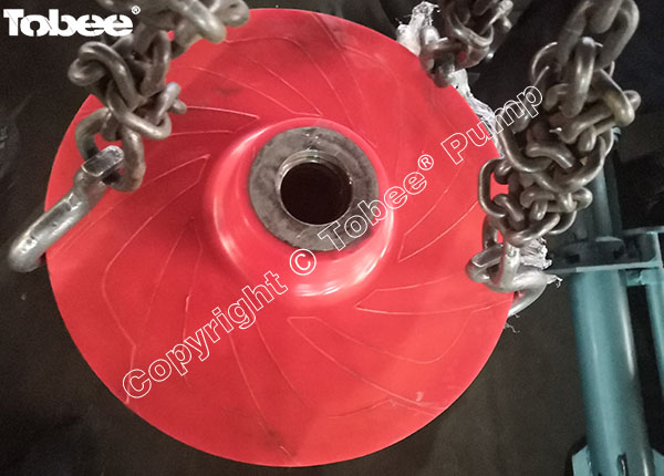 Polyurethen slurry pump impeller , back vanes removed