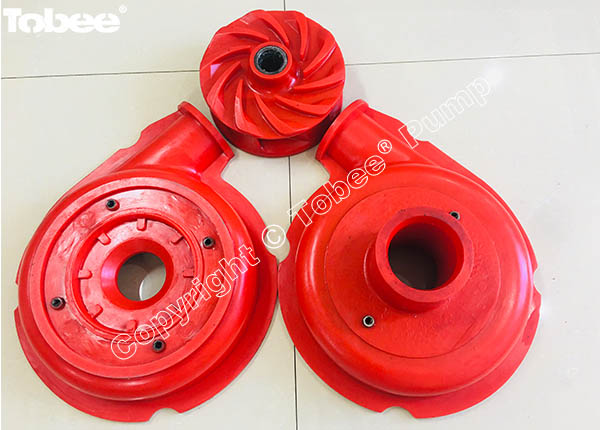 4/3 AH centrifugal slurry pumps PU wetted end parts