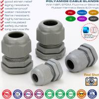 China Polyamide Cable Glands PG7~PG48, Nylon Cable Strain Reliefs M12~M75, Dark-grey Ral 7005, IP69K & IP68 for sale