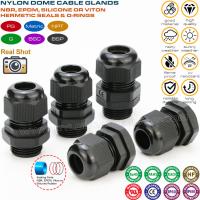 China Polyamide Plastic IP68 Waterproof Solar Cable Glands (Strain Relief Connectors) with PG, Metric & NPT threads for sale