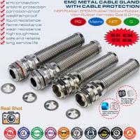 China EMC / EMI / EMV Brass Shielded Cable Glands NPT & G Thread with Flexible Strain Relief Protector for sale