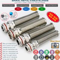 China Flexible Cable Gland Metric Nickel-Plated Brass Waterproof IP68 with Spiral Anti-Bending Protector for sale