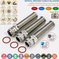 China PG & Metric IP68 Unarmoured Cable Glands Nickel-plated Brass UV Resistant with Bend Protection for sale