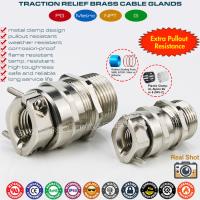 China Nickel-Plated Brass IP68 Waterproof PG Cable Glands PG7~PG48 with Pullout Resistant Metal Clamp for sale