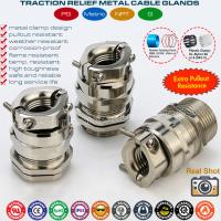 China Metal Brass IP68 Watertight Metric Cable Gland M12~M64 with Traction Relief Metal Clamp for sale
