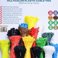 China 4 Inch Color Plastic Cable Ties 2.5x100mm, Premium Nylon 66 Zip Tie Strap with 18 Lbs Tensile for Wires & Cables for sale