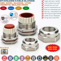 China Anti-Corrosion IP68 Metric Cable Glands Stainless Steel 304, 316, 316L SCG Series with Silicone Seal & O-ring for sale