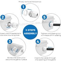 China Waterproof Cord Connector M25x1.5 Plastic Cable Gland IP68, 13-18mm Range, Nylon (PA) 6, UL746C-f1 Rated, Outdoor Use for sale
