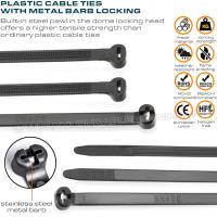 China Stainless Steel Barb Cable Tie 400mm x 8, Ø9-108mm Adjustable Metal Tooth Cable Tie 550N (112LBS) for Shipbuilding for sale