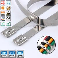 China Premium Quality 316L/316/304 Stainless Steel Cable Ties 300~1000mm Length x 10mm Width (480 lbs) for Outdoor for sale