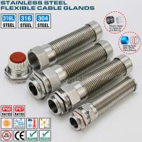 China Spiral Metal Cable Glands NPT1/4-NPT3/4 Stainless Steel Flexible Cable Glands, 304, 316 or 316L Type, IP68 Version, NPT Pitch for sale