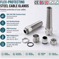 China IP68 Flexible Cable Gland Spiral M32x1.5 (Ø15~22mm), Inox Steel 304, 316 or 316L, Sharp Bend Protection, For Extreme Environments for sale