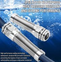 China IP68 Flexible Cable Gland Spiral M32x1.5 (Ø15~22mm), Inox Steel 304, 316 or 316L, Sharp Bend Protection, For Extreme Environments for sale