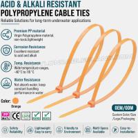 China Polypropylene (PP) Cable Tie 3.6x200mm, Excellent Chemical, Acid & Alkali Resistance, Low Water Absorption, For Aquaculture Industry for sale