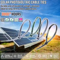 China Nylon (PA) 12 UV-Resistant Cable Zip Tie 300mm x 4.8 (Ø 3-80mm), Excellent Salt & Chemical Resistance, for Solar Photovoltaic Industry for sale