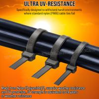 China Nylon (PA) 12 UV-Resistant Cable Zip Tie 300mm x 4.8 (Ø 3-80mm), Excellent Salt & Chemical Resistance, for Solar Photovoltaic Industry for sale