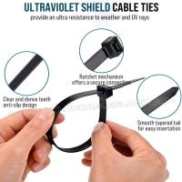 China Nylon 612 (Polyamide 612) UV Shield Cable Tie 200mm x 4.8 (Ø 3-50mm), Weather & Corrosion Resistance, for Solar Installation for sale