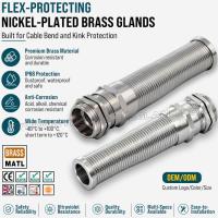 China Spiral Metal Cable Gland Nickel-Plated Brass with Strain Relief, PG13.5 (Ø 6-12 mm), DIN 40430/EN 62444, for Cable Bend Protection for sale