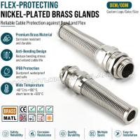 China Spiral Metal Cable Gland Nickel-Plated Brass with Strain Relief, PG13.5 (Ø 6-12 mm), DIN 40430/EN 62444, for Cable Bend Protection for sale