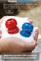 China Colored Cable Glands, Nylon 6 (Polyamide 6, PA6), PG13.5 (6-12mm & 5-9mm), IP68/IP69K, for Visual Identification & Cable organization for sale