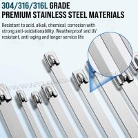 China Uncoated Cable Tie Stainless Steel Type 316L, 316 or 304, 12mm Width x 350mm-1100mm Length, 675 lbs (306 kgs/3000N), for Industrial Manufacturing & Machinery for sale