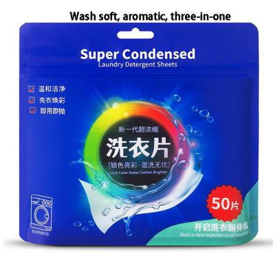 China Household Laundry Soap Sheets Fragrance Laundry Detergent Strips for sale