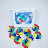 China Clothes Washing Detergent Pods Stain Remover Laundry Pod Blue Green for sale