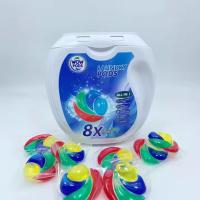 China Clothes Washing Detergent Pods Stain Remover Laundry Pod Blue Green for sale