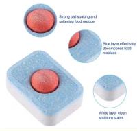 China Blue Red Dishwasher Tablets Bulk Plastic Free Dishwasher Pods for sale