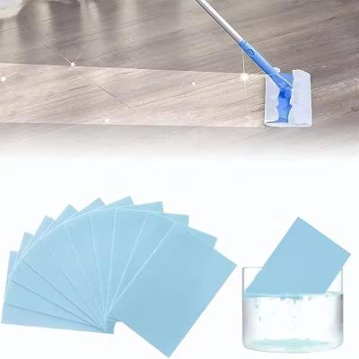 China Blue Floor Cleaning Sheet Anti Stains Dust Paper Mop Home Use for sale