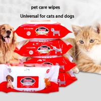 China Deodorize Pet Wet Wipes For Puppies Antibacterial Cat Wet Tissue for sale