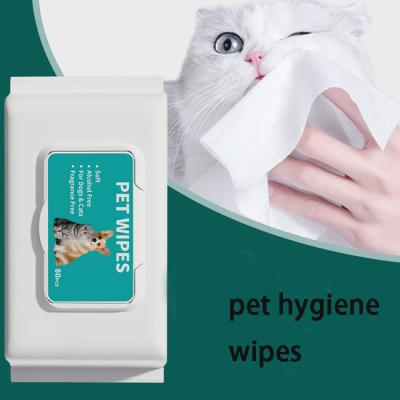 China Flip Top Puppy Wet Wipes Household 80 Pieces Dog Fresh Wipes for sale
