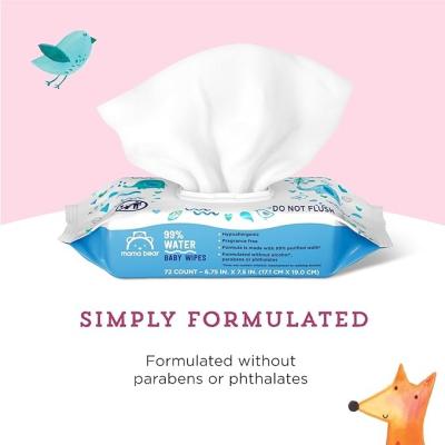 China Mildness Water Wet Wipes For Sensitive Skin Unscented Customized for sale