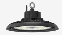 China 150lm/W LED UFO High Bay Light 100W 200W Black Housing IP66 IK08 for sale