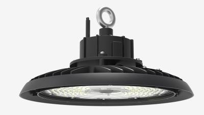 China 150lm/W LED UFO High Bay Light 100W 200W Black Housing IP66 IK08 for sale