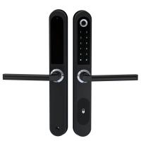 China Fingerprint Aluminum Frame Bluetooth APP Door Lock With Code Card for sale