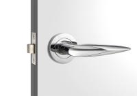 China Commercial Mortise Door Lock 50mm Diameters Rose Lockset Chrome Lever Handle for sale