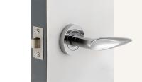 China Commercial Mortise Door Lock 50mm Diameters Rose Lockset Chrome Lever Handle for sale