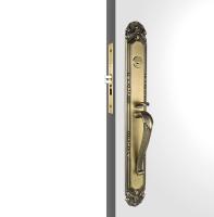 China Outside Entry Door Handlesets / Antique Brass Entrance Door Handles for sale