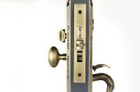 China Outside Entry Door Handlesets / Antique Brass Entrance Door Handles for sale