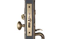 China Antique Brass Door Handles Single Cylinder Luxury Handleset Zinc Alloy for sale