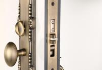 China Antique Brass Door Handles Single Cylinder Luxury Handleset Zinc Alloy for sale