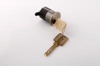 China Security Door Lock Cylinder / DL Brass Lock Cylinder Stamped Trim Ring for sale