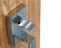 China Entry Locking Door Handles Silver Zinc Alloy Plate American Standard Lock Body for sale