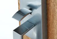 China Satin Nickel Entry Door Handlesets With Lever Interior Two Bolts for sale