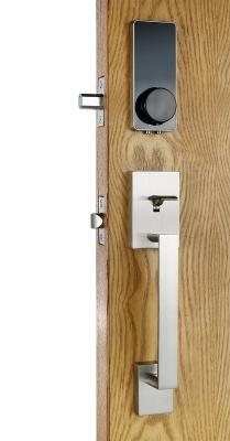 China Hotel Electronic Door Lock Zinc Alloy Handleset For Keyless RFID Card for sale